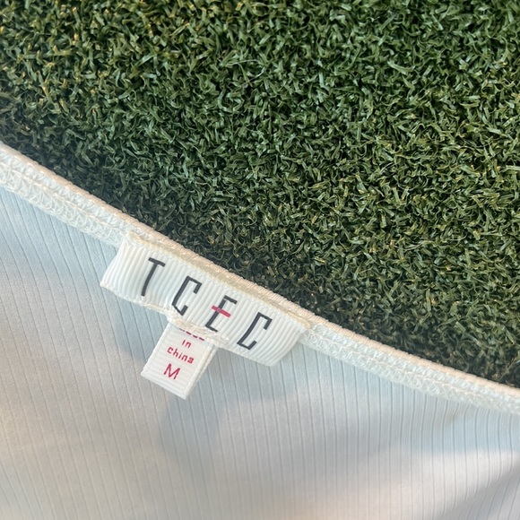 TCEC | Tops | Nwot One Shoulder White Rubbed Bodysuit Brand Is Tcec And ...